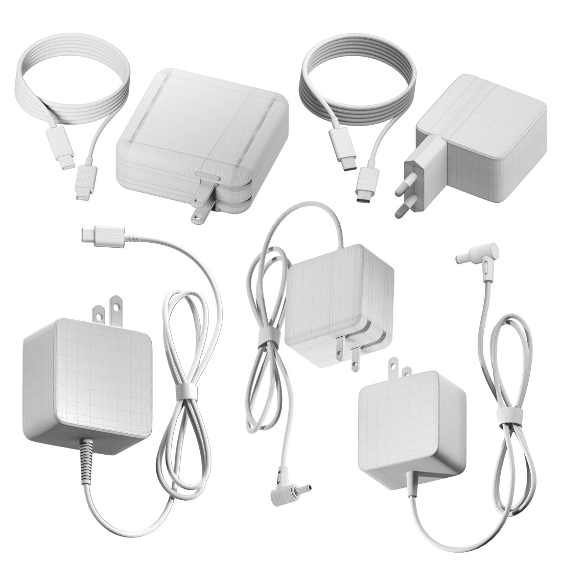 Power Plug Vol 07 (laptop Adapters 02) - 3D Model for VRay, Corona