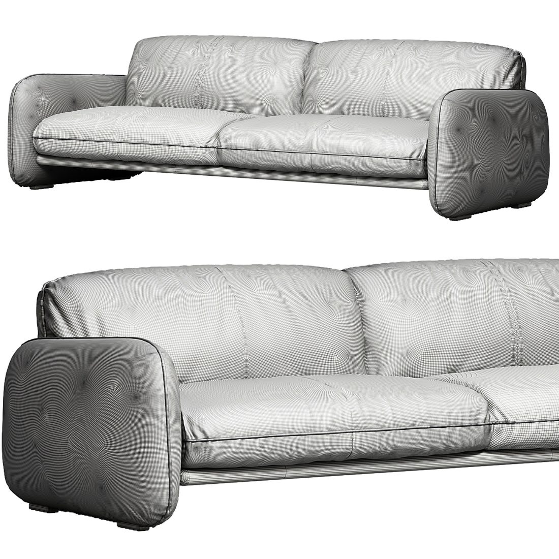 Two Seats On Brigittes 260 Sofa By Baxter 3D Model for Corona | CGMood