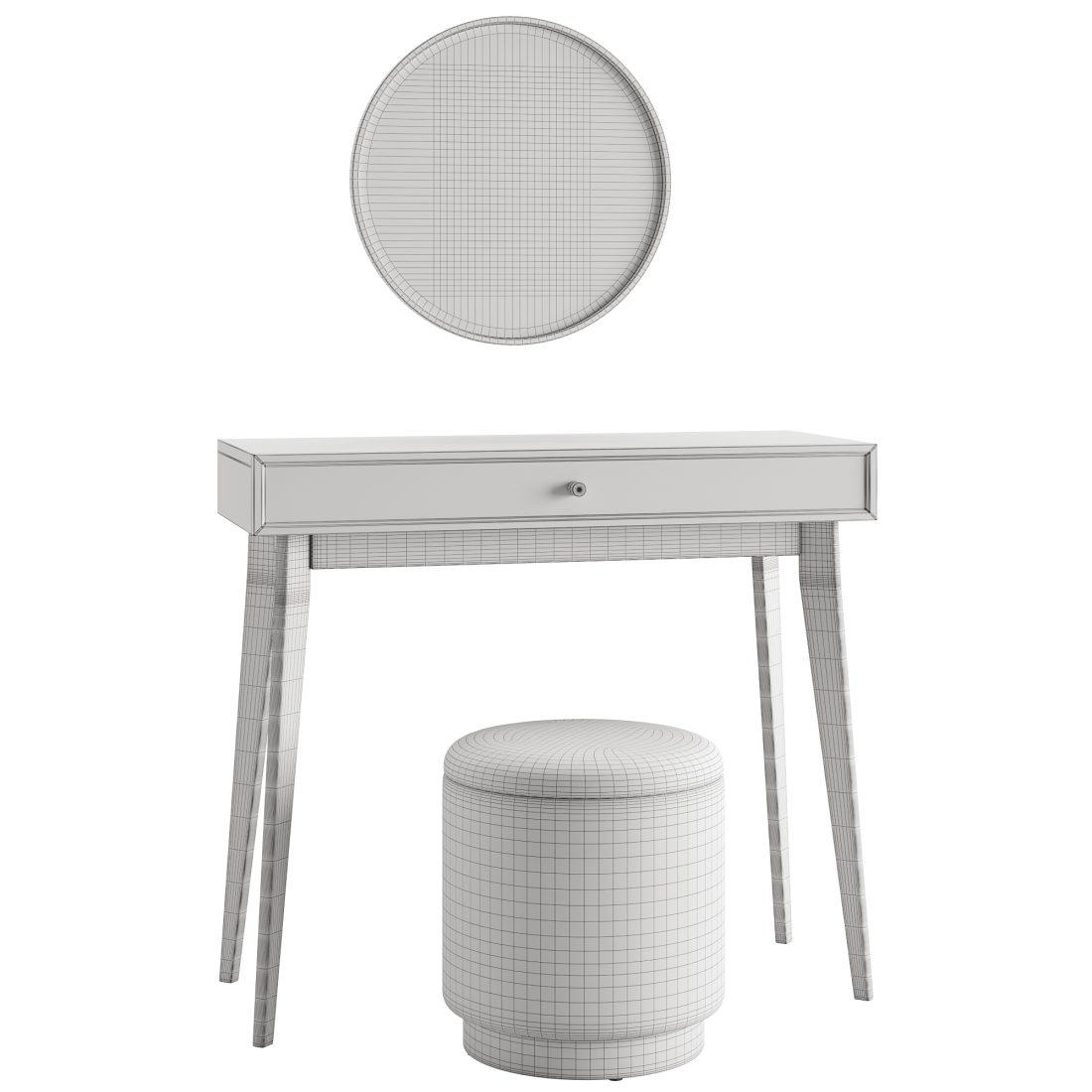 Elegance Dressing Table 3D Model for VRay, Corona | CGMood