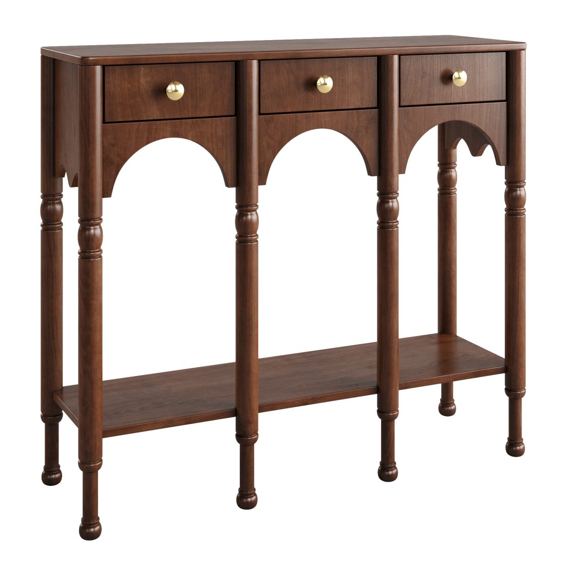 Litfad - Natural Wood Console Table With Legs And - 3D Model for VRay ...