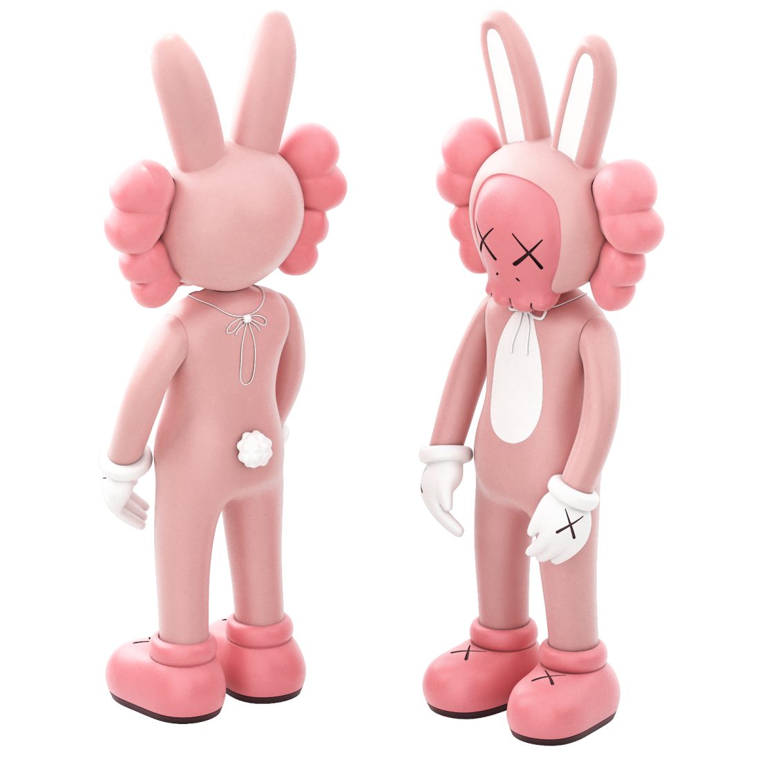 Brown Kaws And Pink Accomplice - 3D Model for VRay, Corona