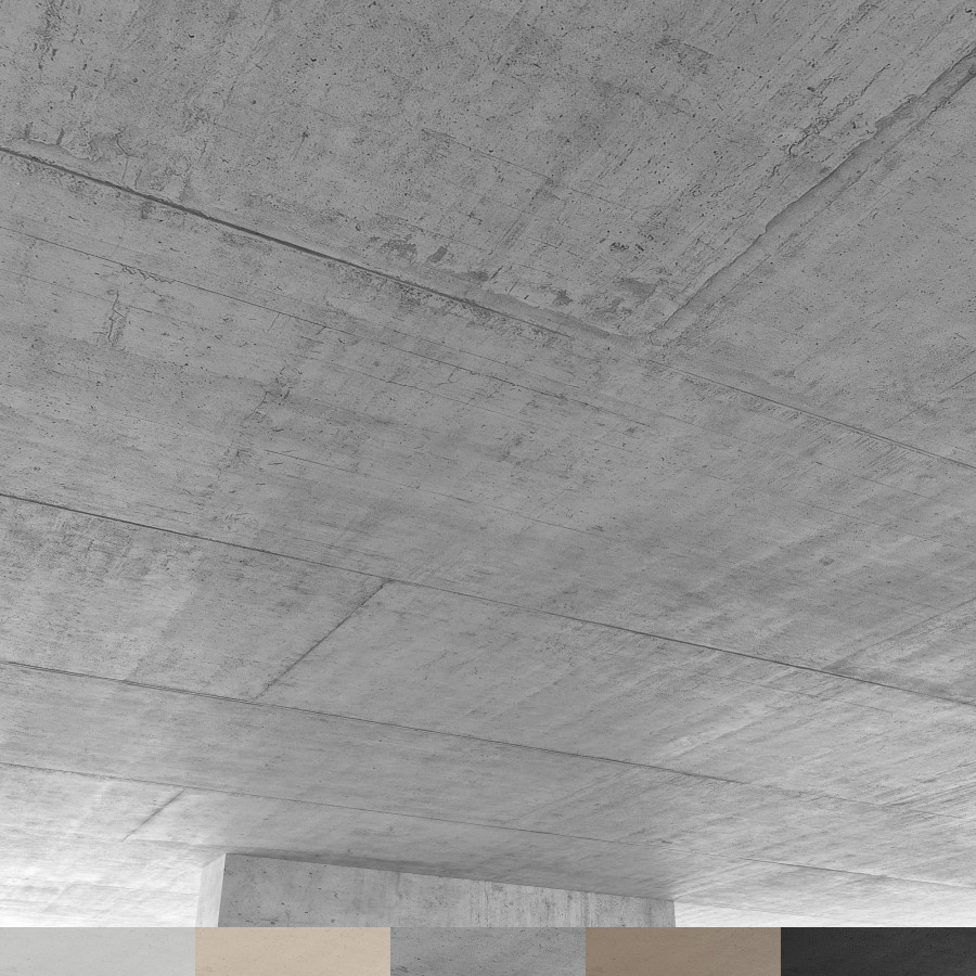 Concrete Ceiling 03 - 3D Model for VRay, Corona