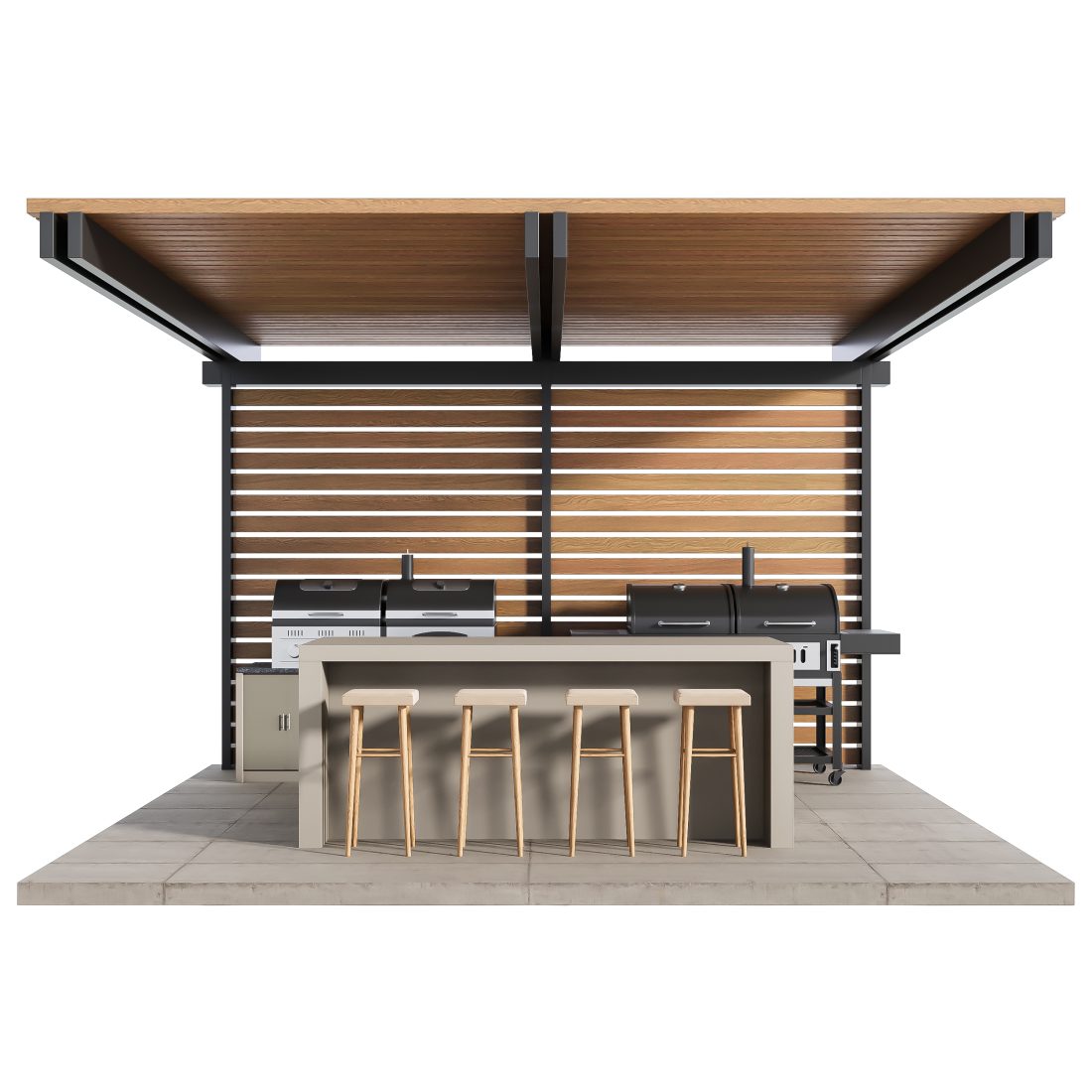 Modern Outdoor Kitchen 27 3D Model for Corona | CGMood