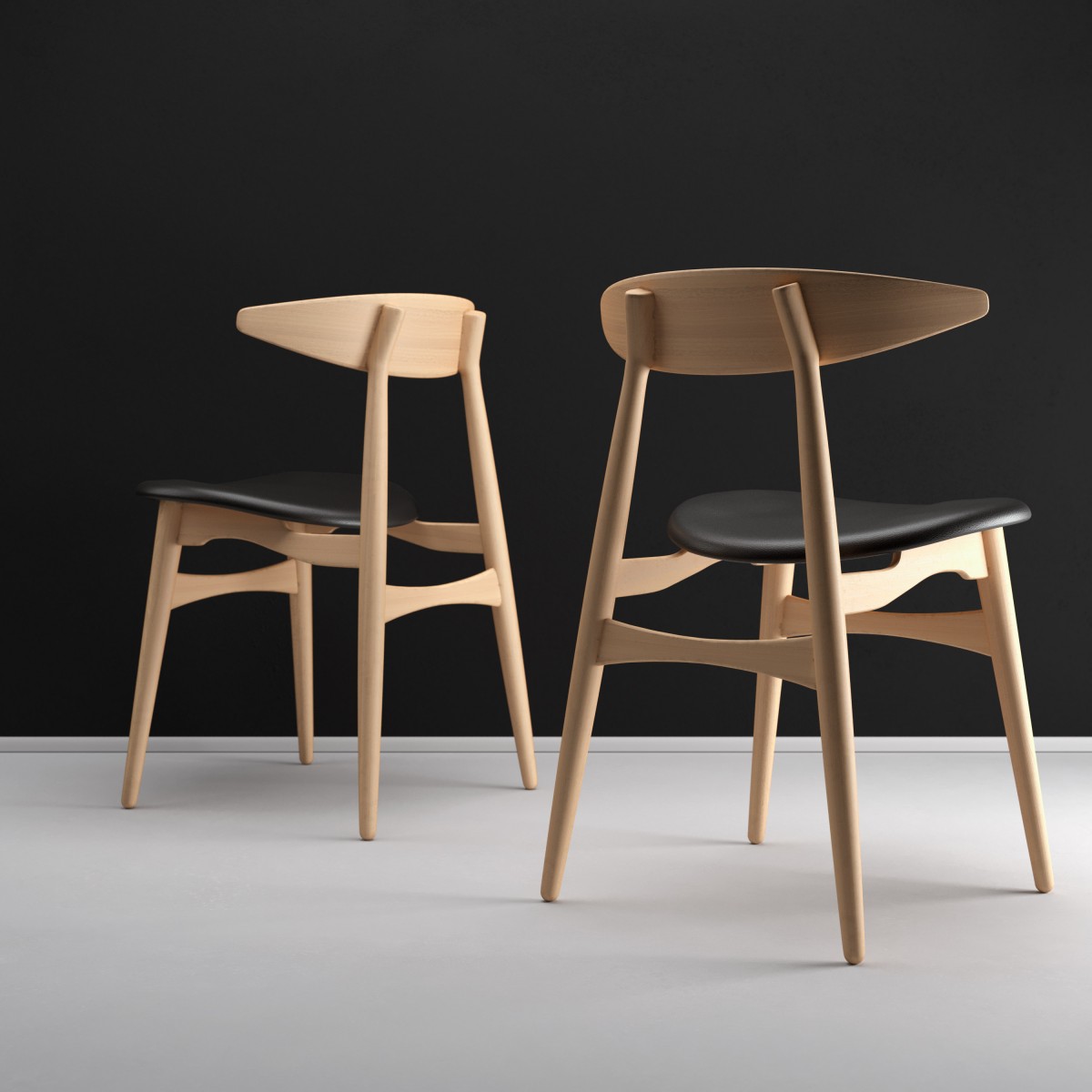 Chair CH33P - 3D Model for Corona