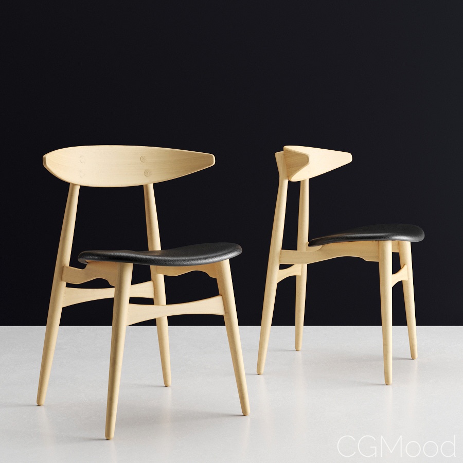 Chair CH33P - 3D Model for Corona