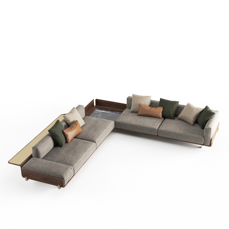 Casa Intl Positano Corner Sofa - 3D Model for VRay