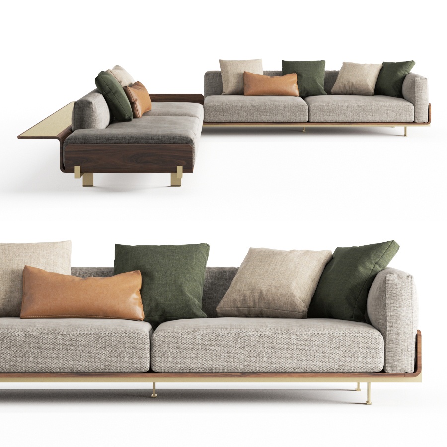 Casa Intl Positano Corner Sofa - 3D Model for VRay