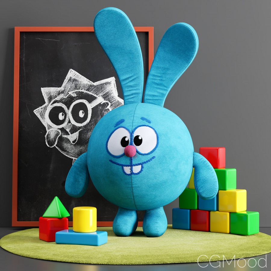 Kids Toys Set - 3D Model for VRay, Corona