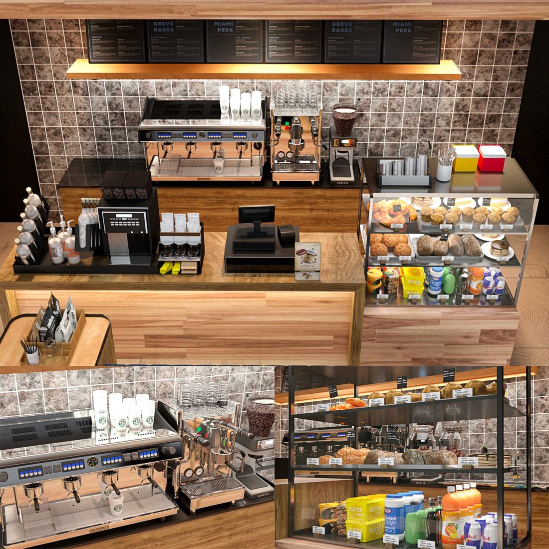 Coffee Shop 5 - 3D Model for VRay