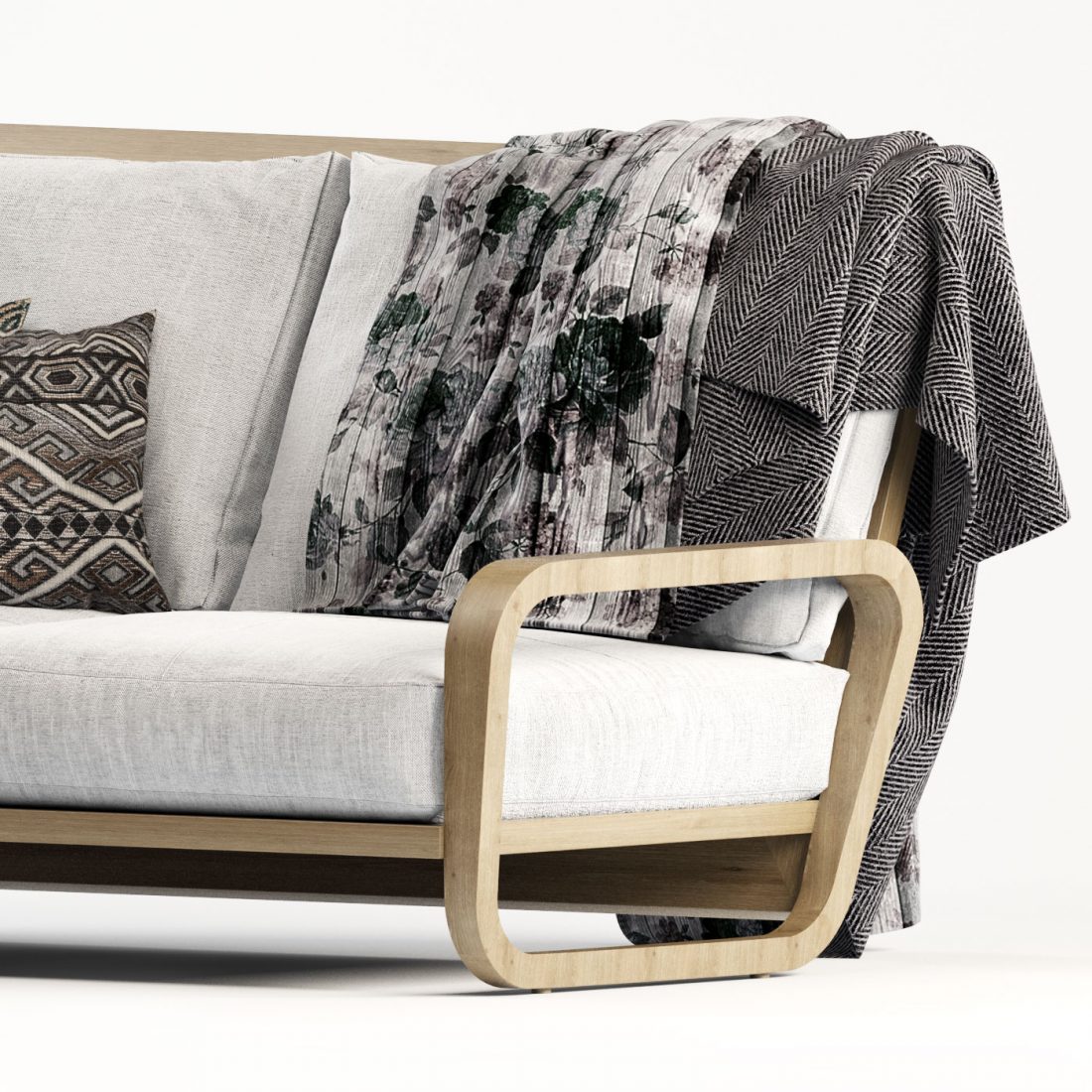 Sofa Blanket 3D Model for VRay | CGMood