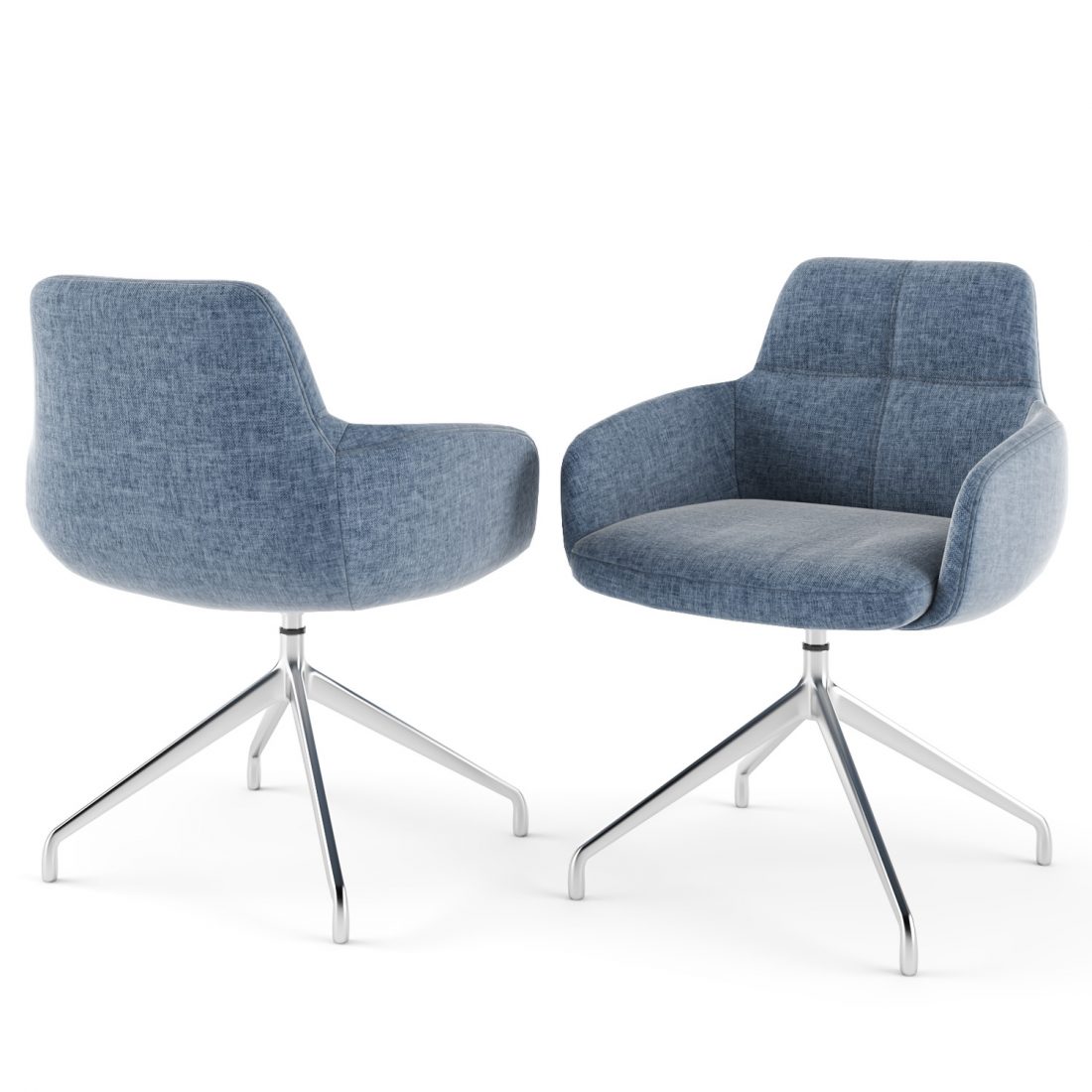 Nicolas Oliva Dining Chair And Bar Stool - 3D Model for VRay, Corona