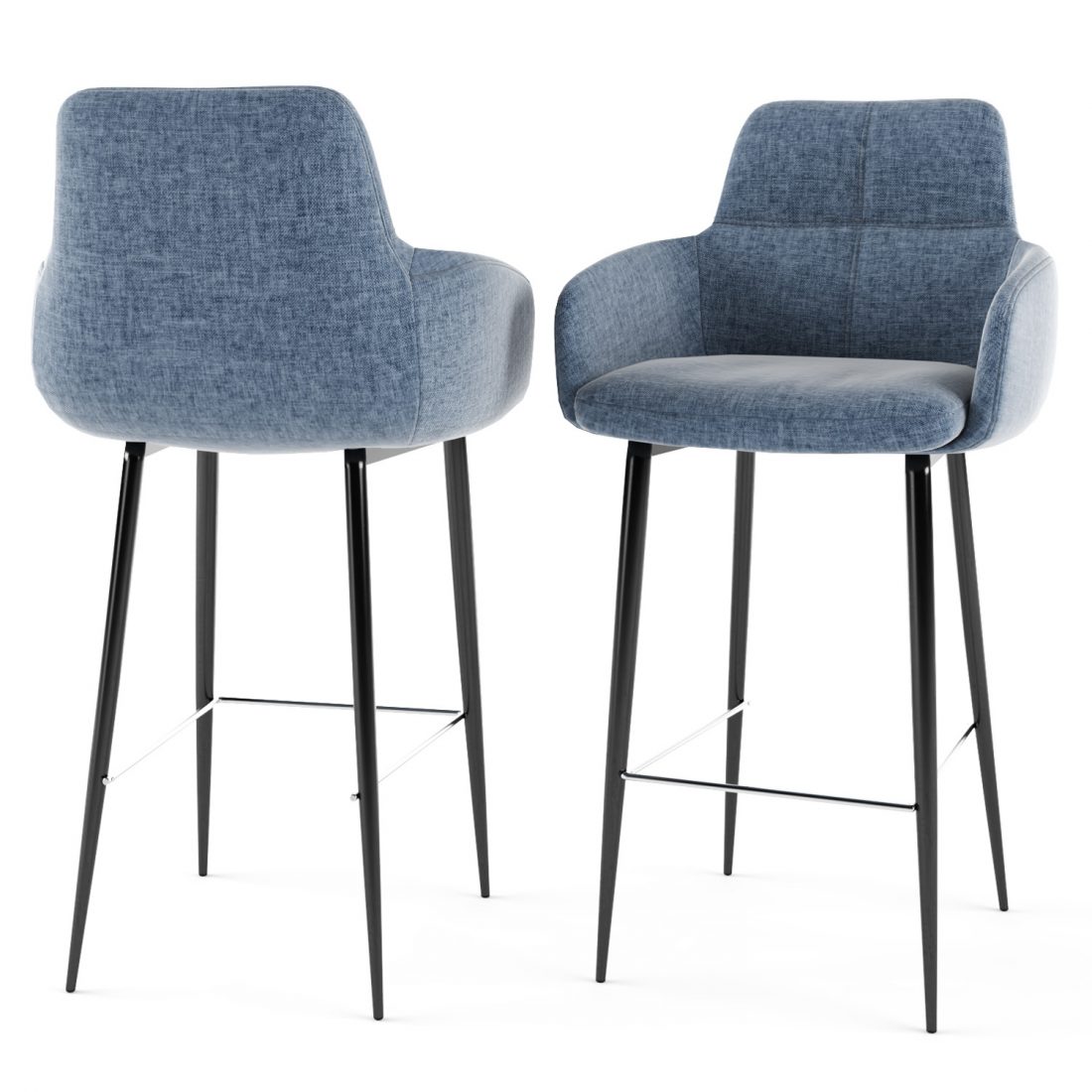 Nicolas Oliva Dining Chair And Bar Stool - 3D Model for VRay, Corona