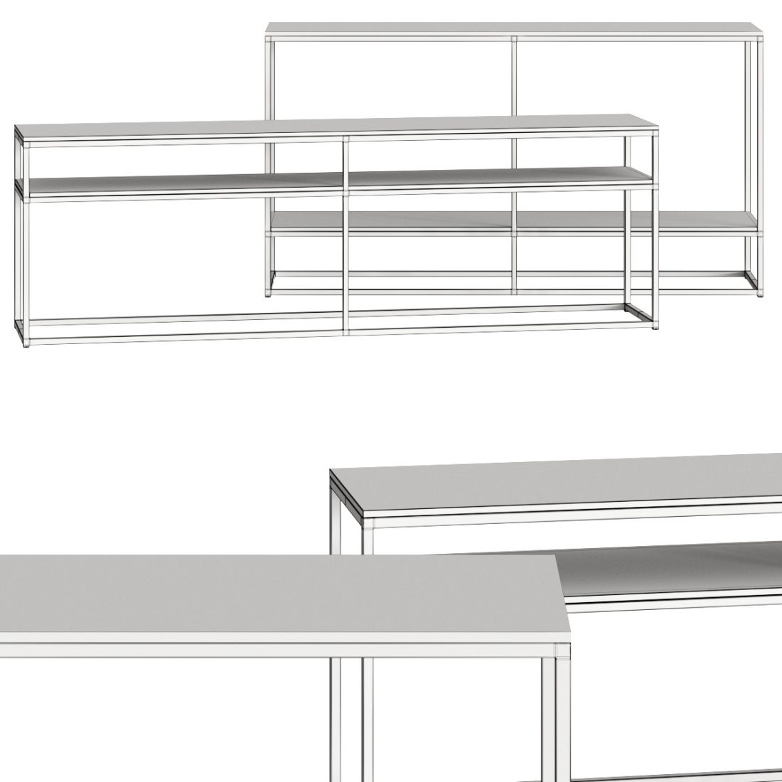 Meridiani Hardy Console Tables - 3D Model for VRay, Corona
