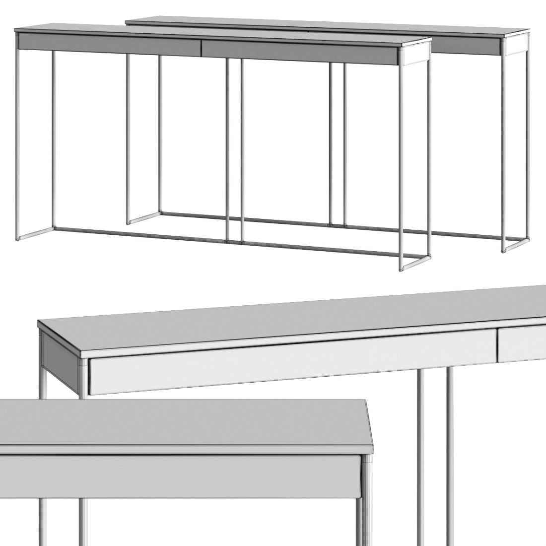 Lema Mobili Ella Console Table - 3D Model for VRay, Corona