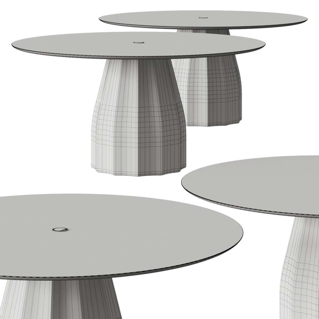 Viccarbe Burin Dining Table - 3D Model for VRay, Corona