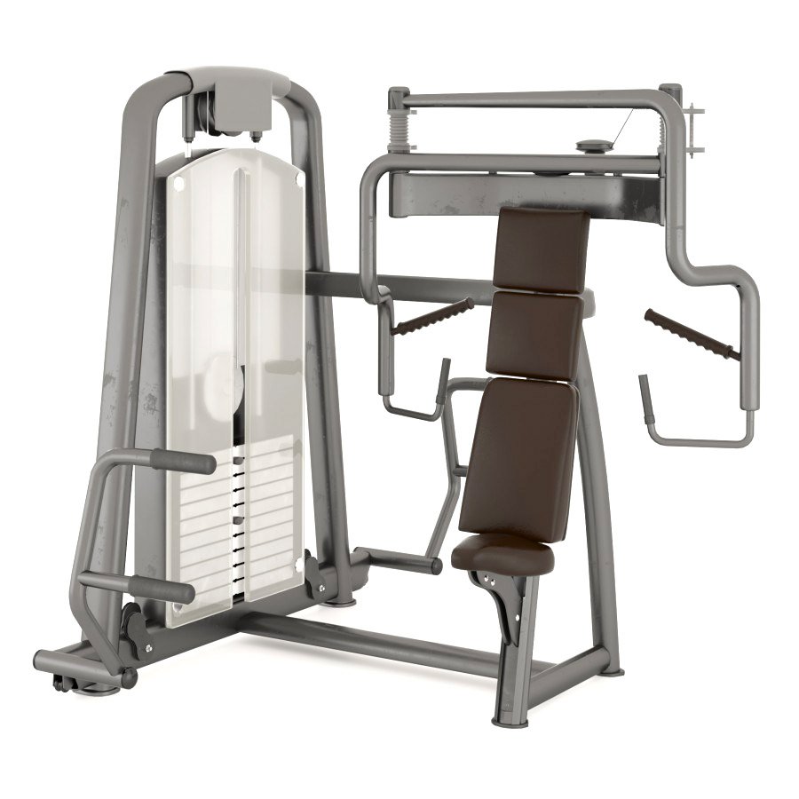 Gym Equipment, Seated Chest Press - 3D Model for VRay