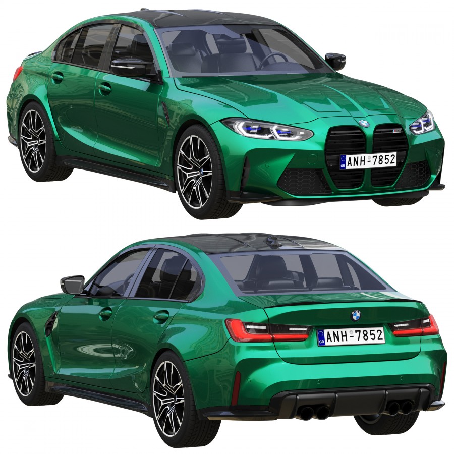 BMW M3 Competition G80 2021 - 3D Model for Corona