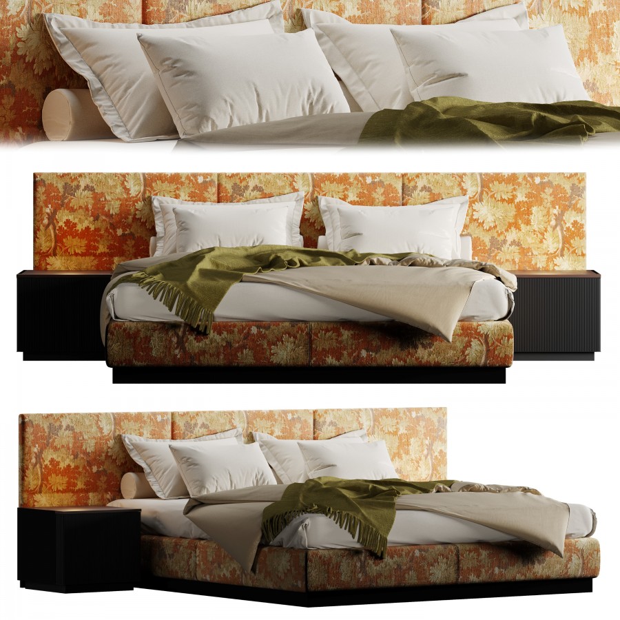 Senza Fine Bed - 3D Model for Corona