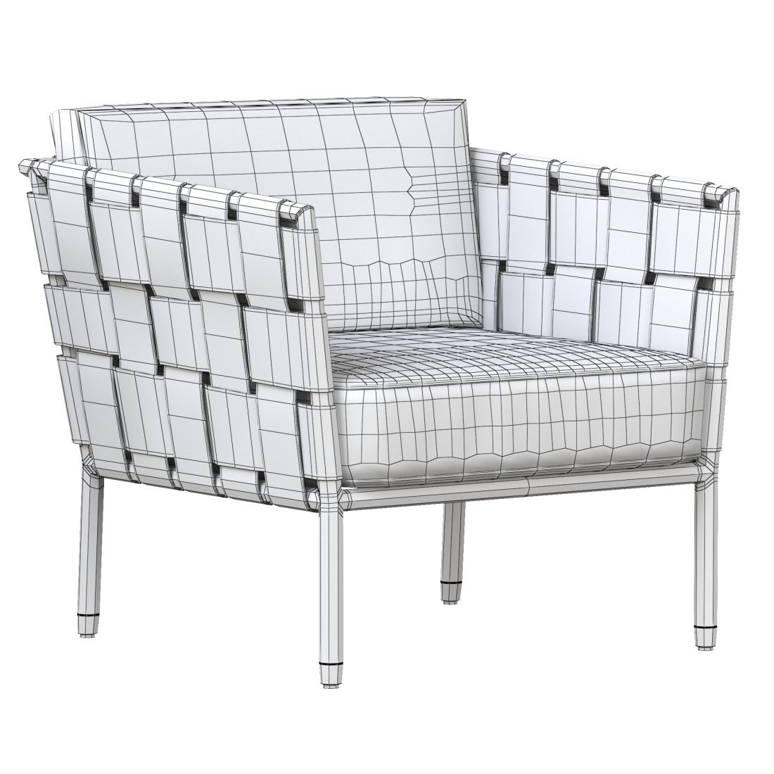 Cane Line Conic Lounge Chair - 3D Model for VRay