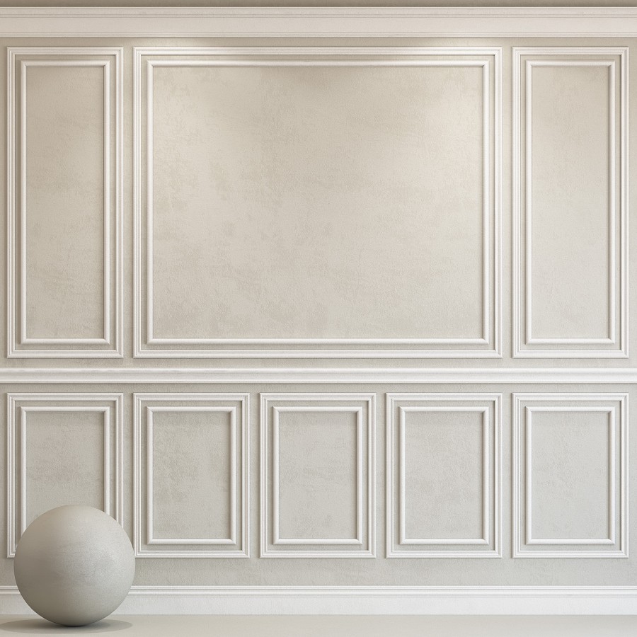 Set 79 Decorative Plaster With Molding - 3D Model for VRay, Corona