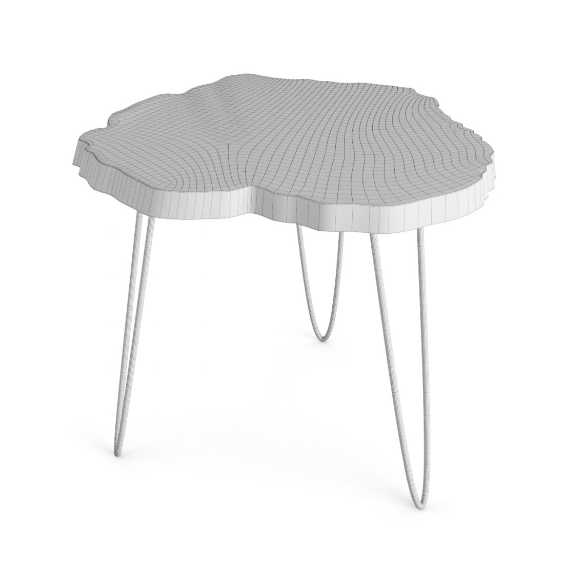 Tree Trunk Rustic Coffee Table - 3D Model for VRay, Corona