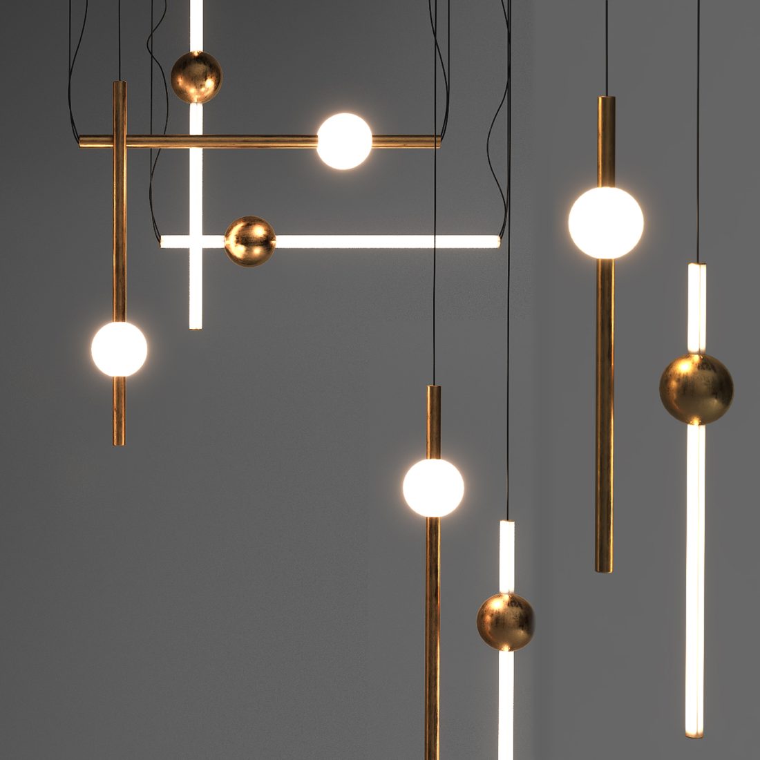 Light Set 01 - 3D Model for VRay, Corona