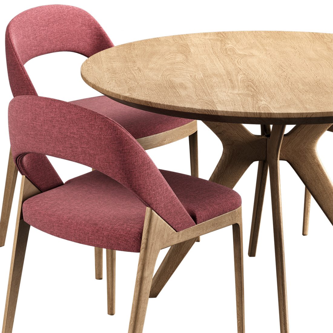 Clamp Chair Clark Table - 3D Model for Corona