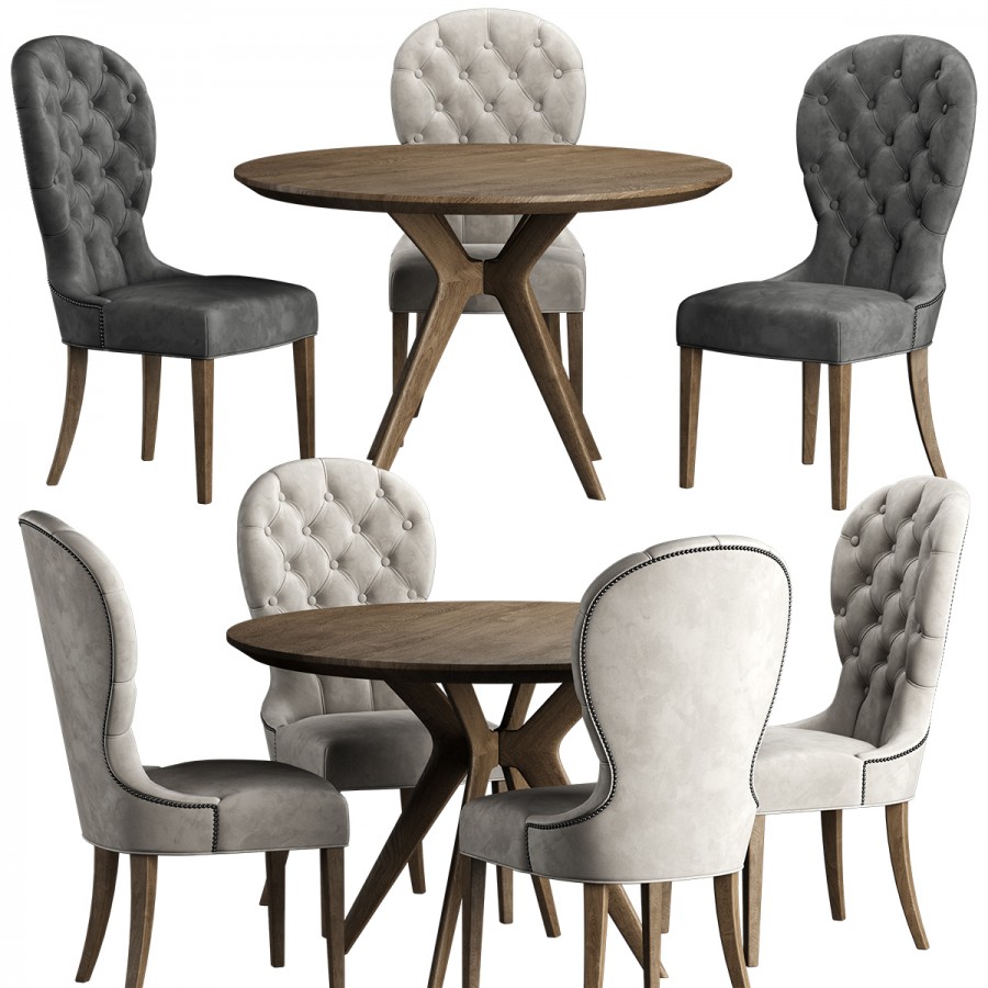 Aria Chair Clark Table - 3D Model for Corona
