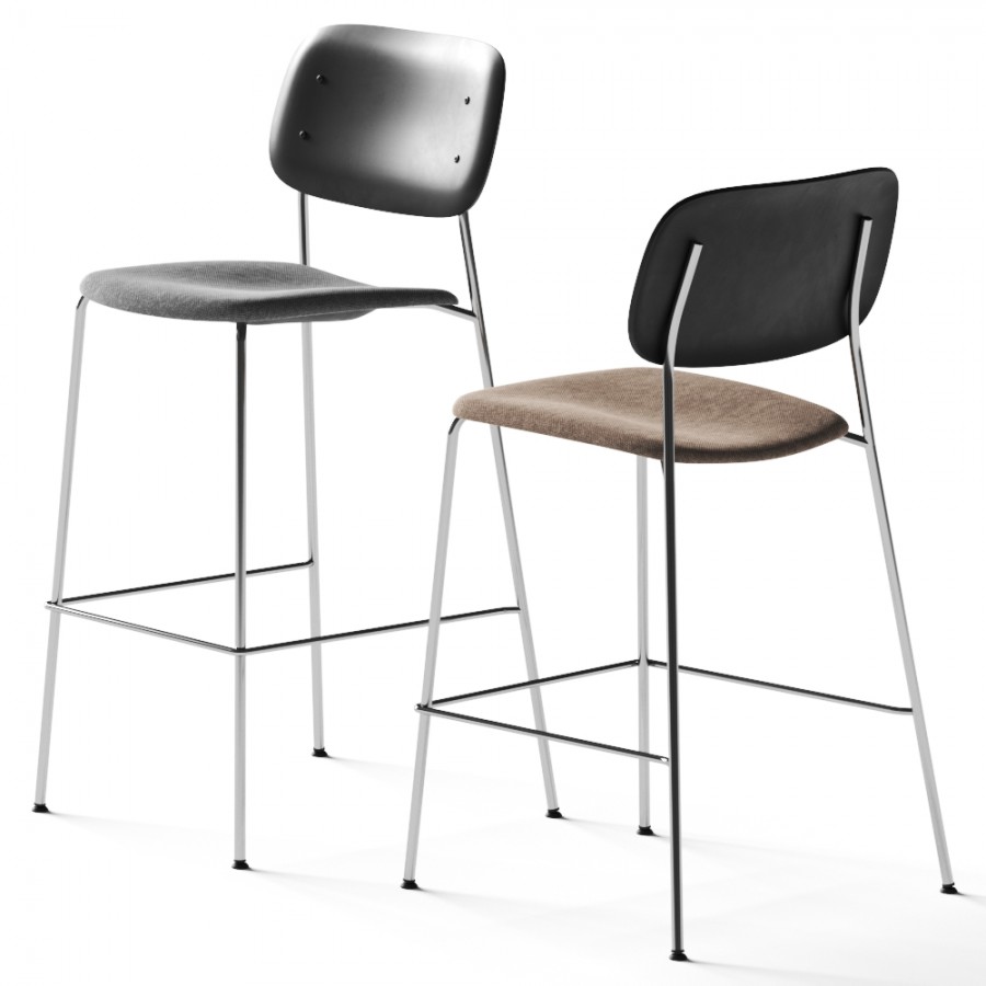 Hay Soft Edge Bar Stool - 3D Model for VRay, Corona
