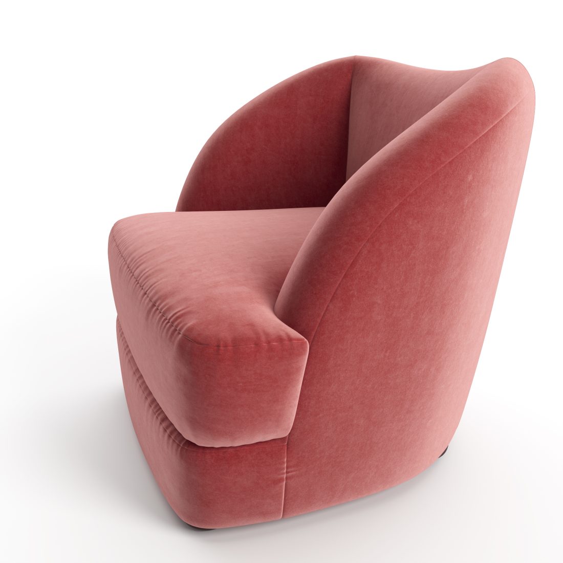 Monti Pink Gloss Armchair - 3D Model for Corona