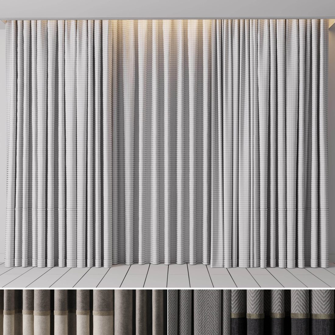 Hadi Curtain 69 3D Model for VRay, Corona | CGMood