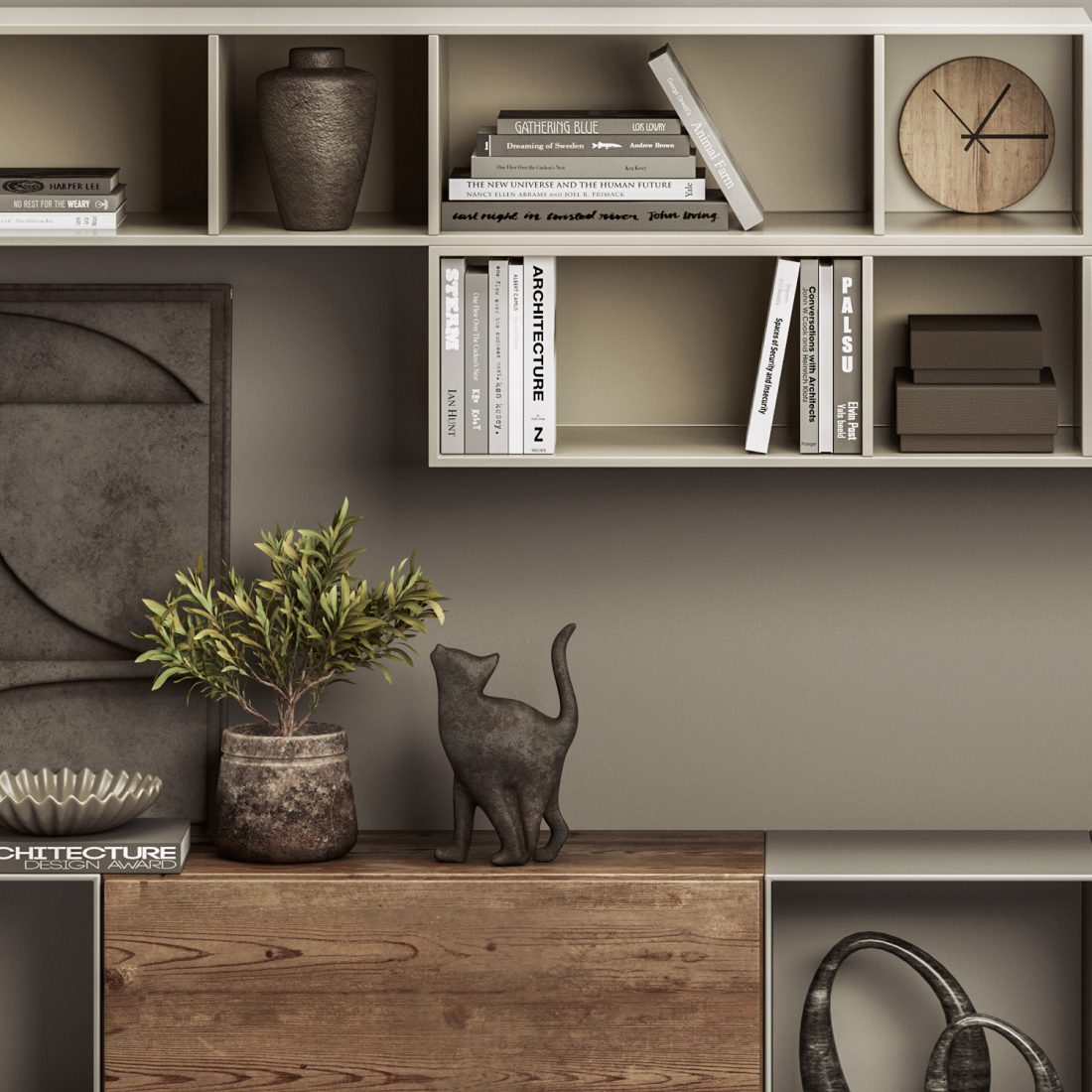 BoConcept Lugano Wall Unit - 3D Model for VRay, Corona
