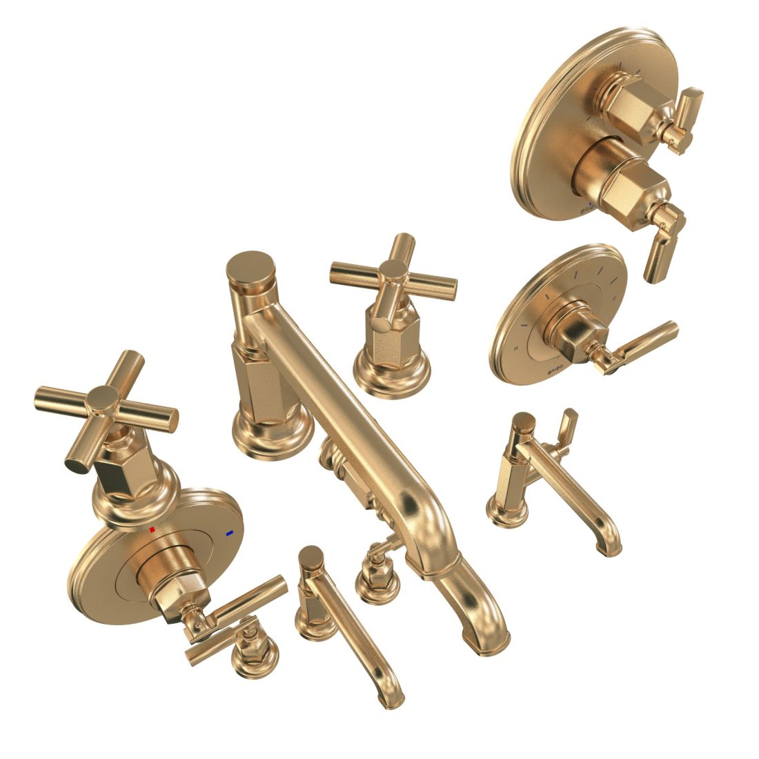 Brizo Invari Widespread Lavatory Faucet Column - 3D Model for VRay