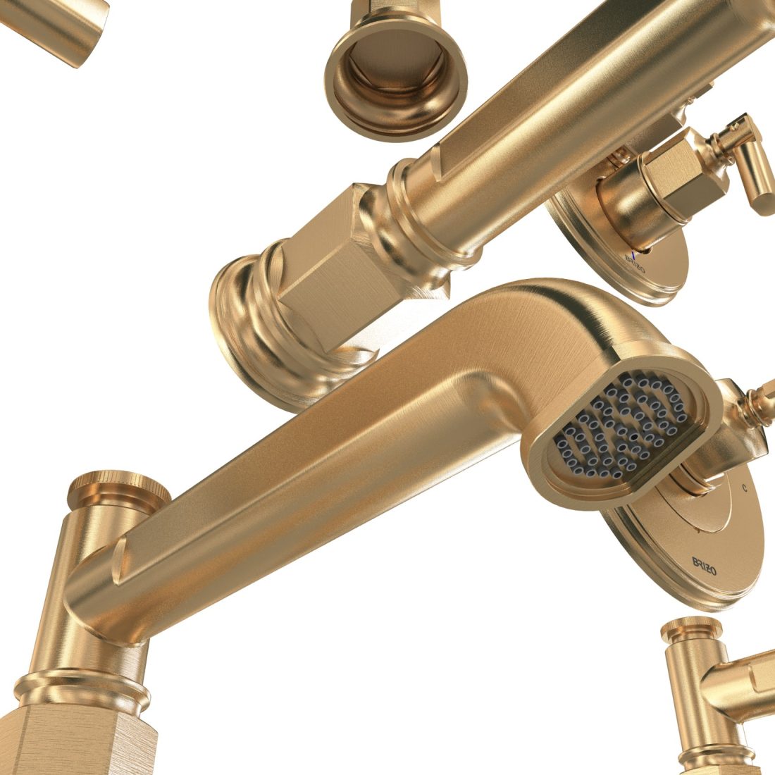 Brizo Invari Widespread Lavatory Faucet Column - 3D Model for VRay