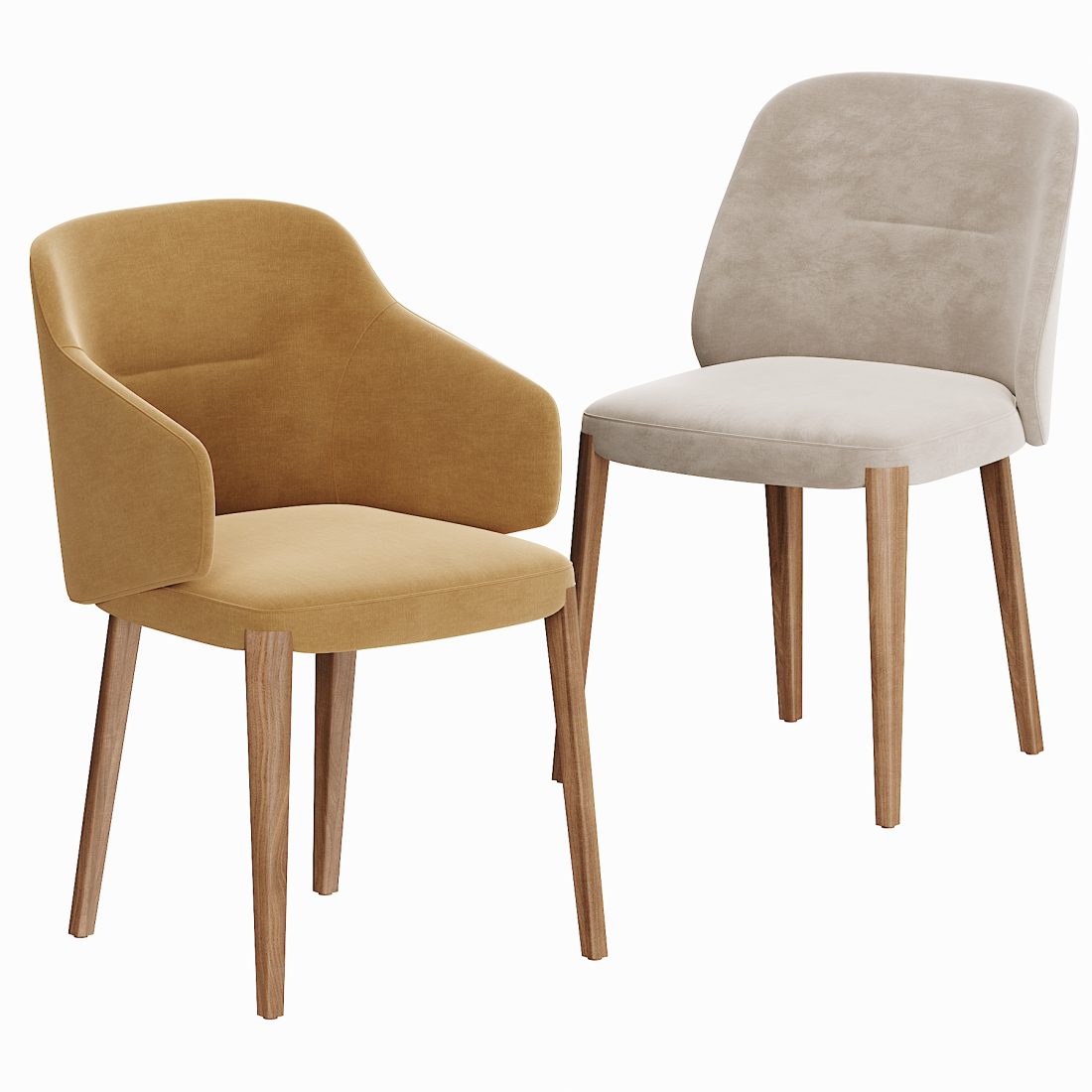Potocco Concha Dining Chair - 3D Model for Corona