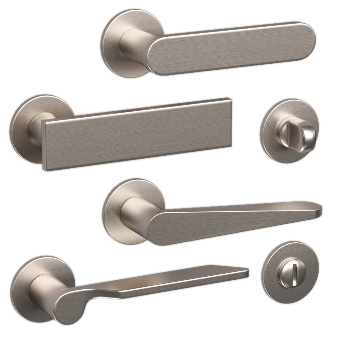 Door Handles Dnd - 3D Model for Corona
