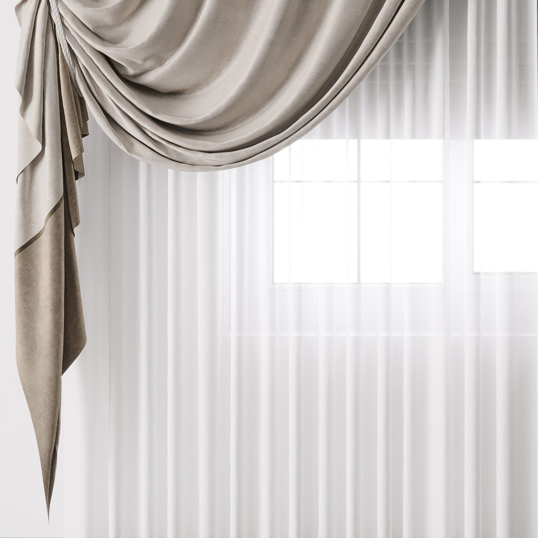 Hadi Curtain 75 - 3D Model for VRay, Corona