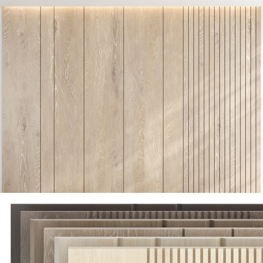 Wood Panel Set V01 3D Model for VRay, Corona | CGMood