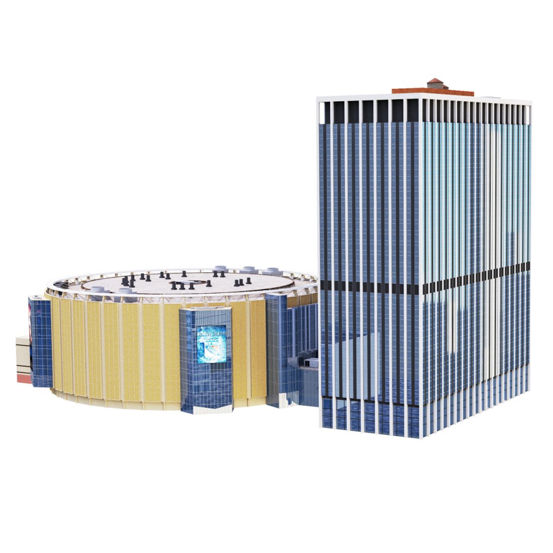 Madison Square Garden Building - 3D Model for VRay