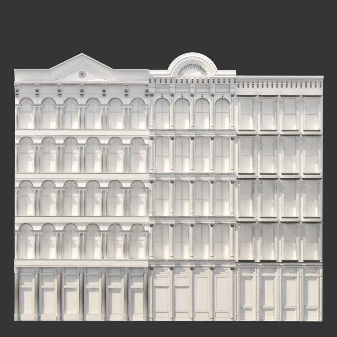 Architectural Facades - 3D Model for VRay
