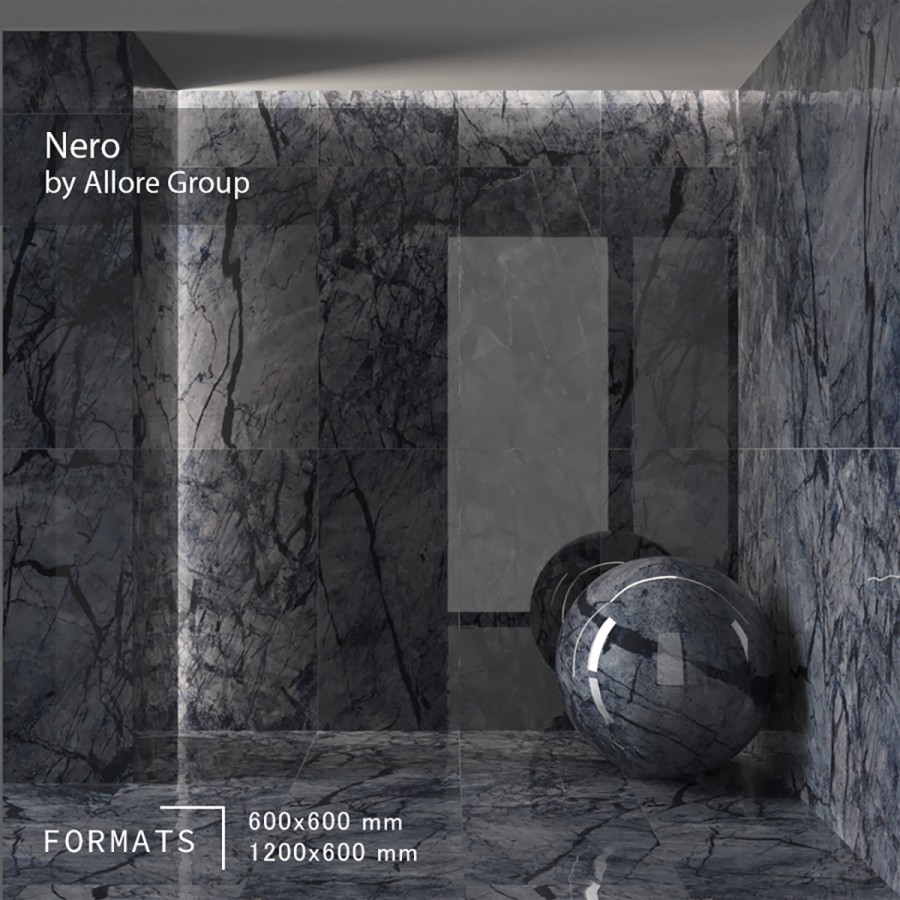 Nero Floor/wall Tile - 3D Model for Corona