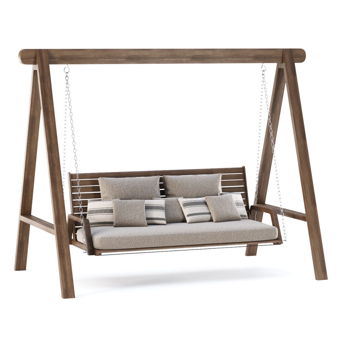 Mary Wooden Double Garden Swing Mr45 By Bpoint Des - 3D Model for Corona