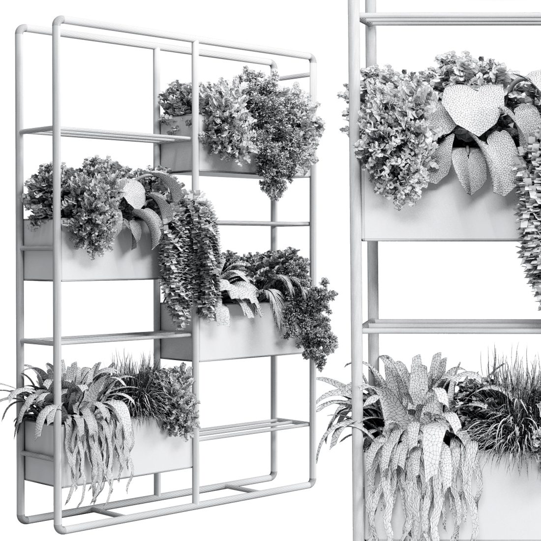 Stand Plant Box Collection Indoor Plant 254 Meta - 3D Model for VRay ...