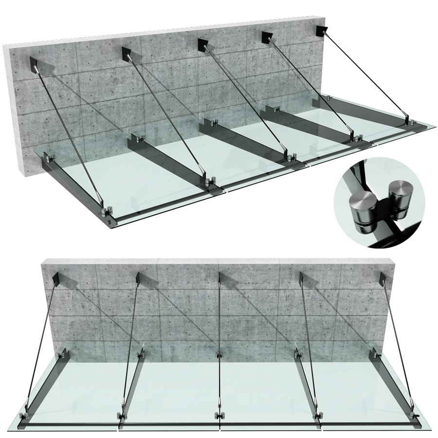 Glass Canopy Visor No14 - 3D Model for VRay, Corona