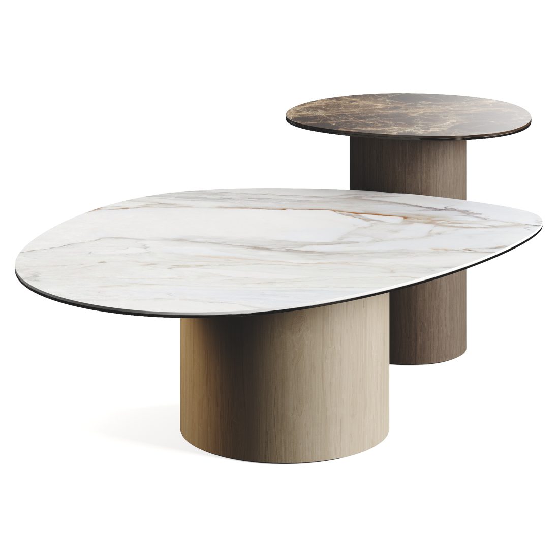 Calligaris Mushroom Coffee Toptables Marble - 3D Model for VRay, Corona