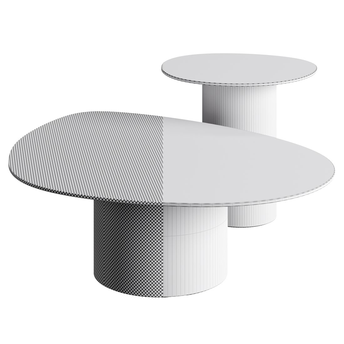 Calligaris Mushroom Coffee Toptables Marble - 3D Model for VRay, Corona