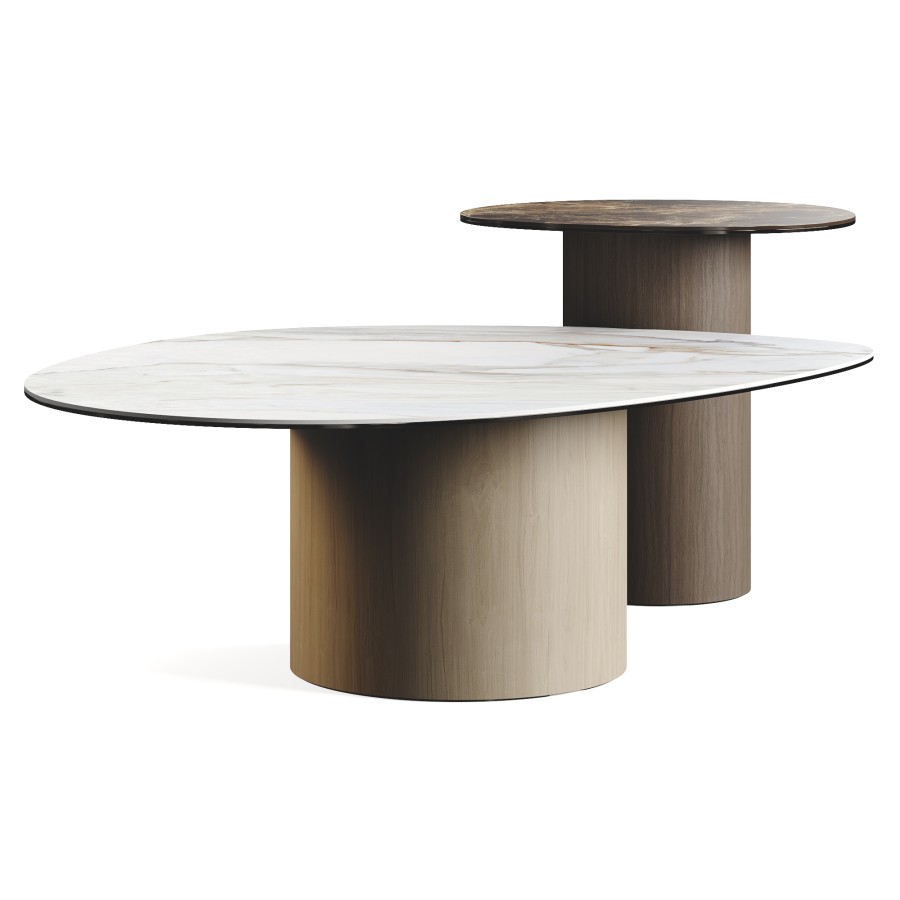 Calligaris Mushroom Coffee Toptables Marble - 3D Model for VRay, Corona