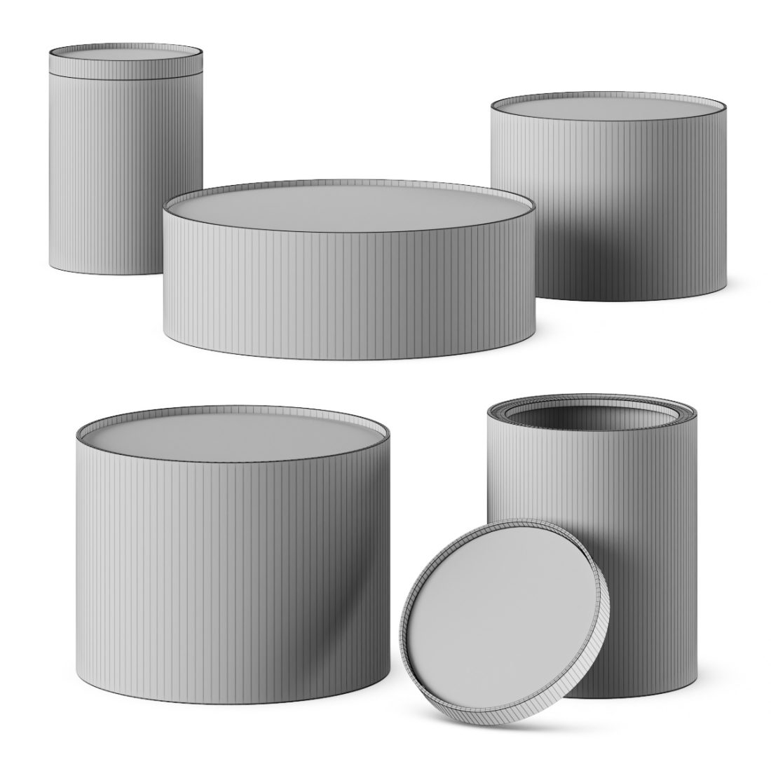 Wewood Wica Coffee Tables - 3D Model for VRay, Corona