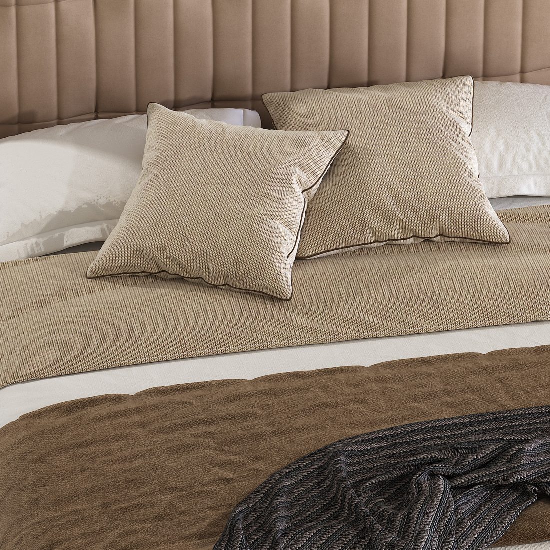 Set 363 Bed Sona - 3D Model for Corona, VRay