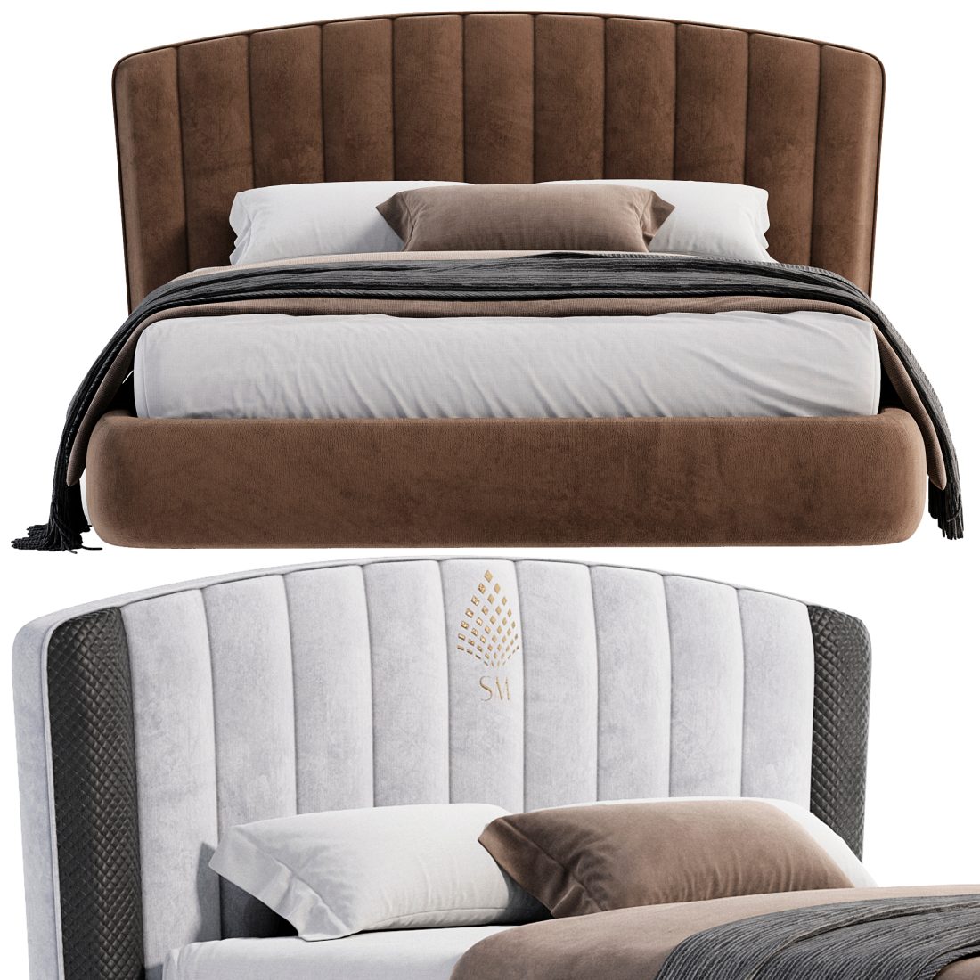 Vincent Bed By Sm Living Couture - 3D Model for Corona